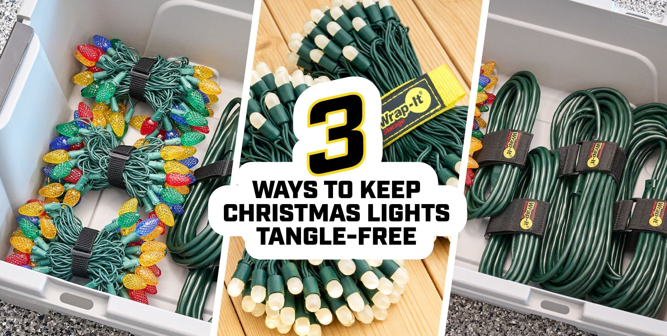 3 Ways to Keep Christmas Lights Tangle-Free – Wrap-It Storage