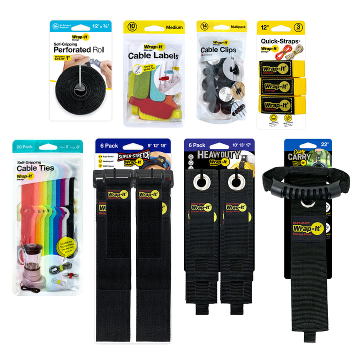 Hook and Loop Cinch Straps With Labels | Wrap-It Storage