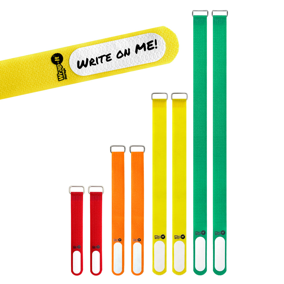 Hook and Loop Cinch Straps With Labels | Wrap-It Storage