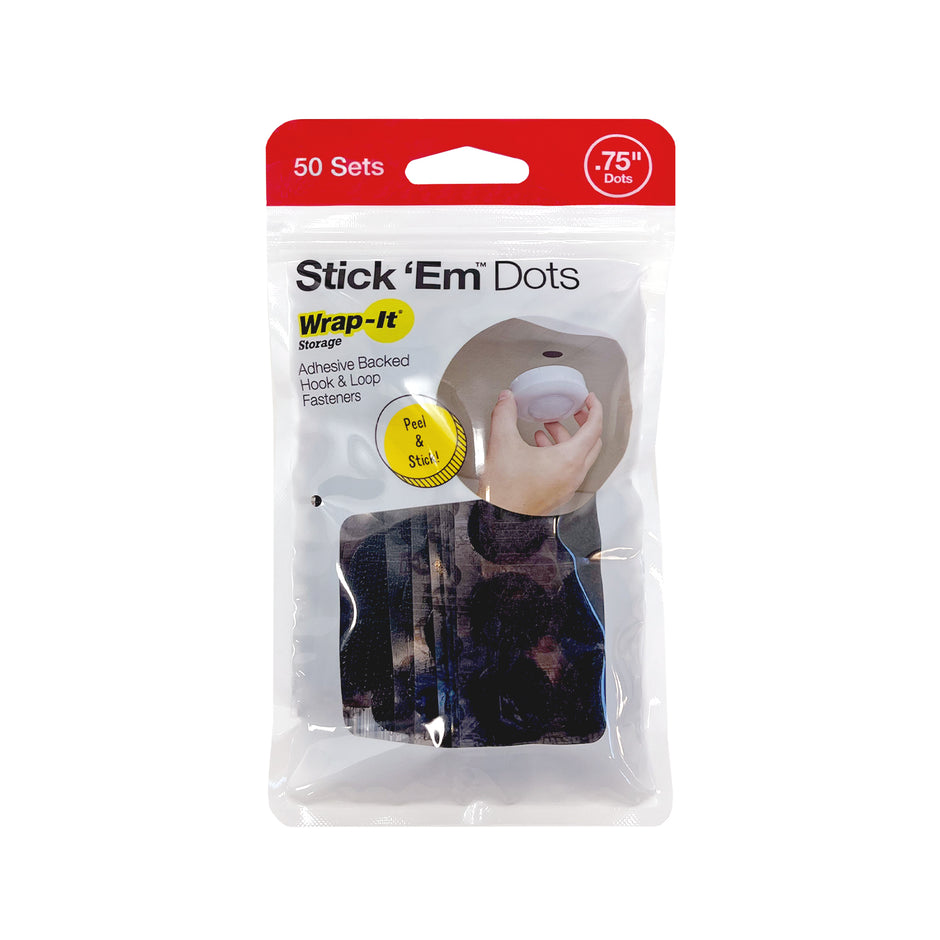 Stick 'Ems - Adhesive Backed Hook and Loop - Wrap-It Storage