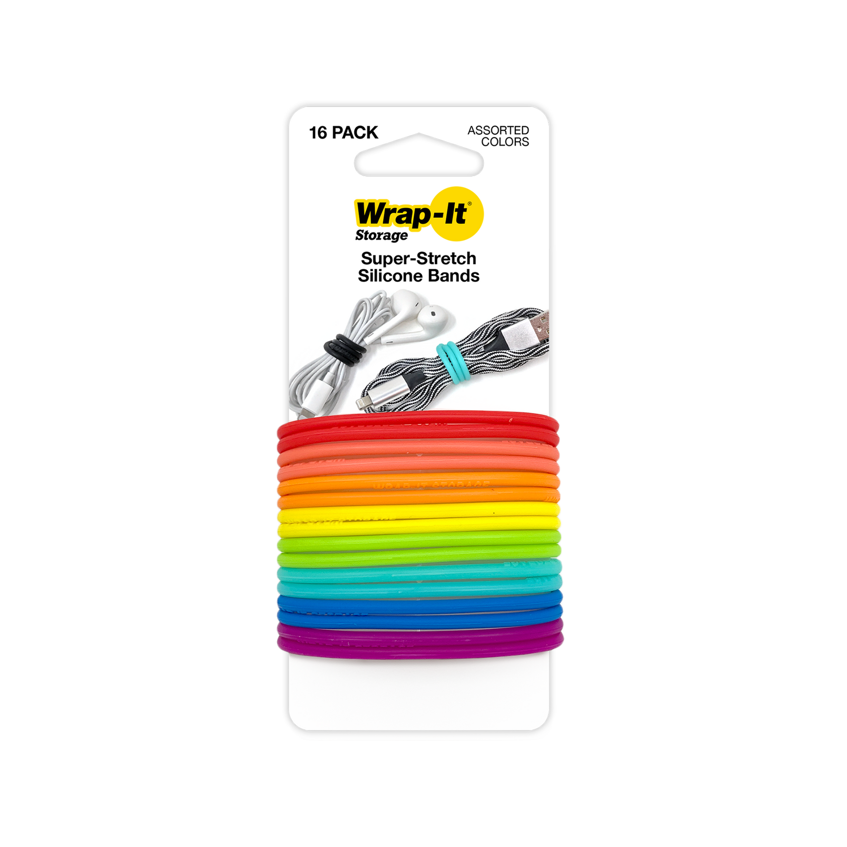 Super-Stretch Silicone Bands (16-Pack) – Wrap-It Storage