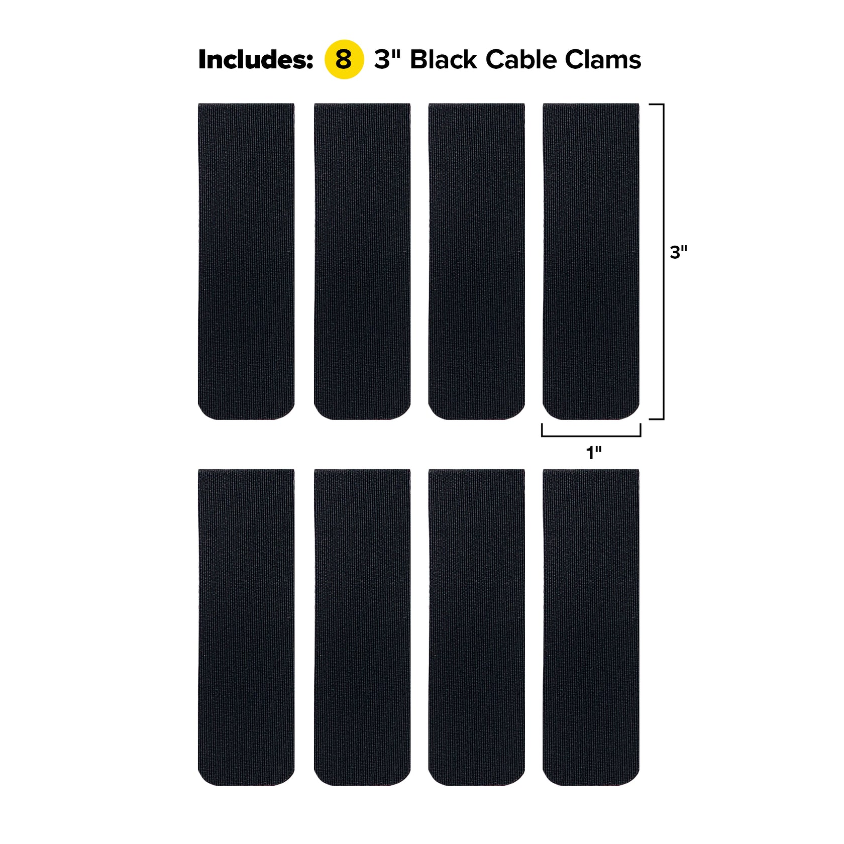 Cable Clams - 3-in. Strip (8-Pack) – Wrap-It Storage