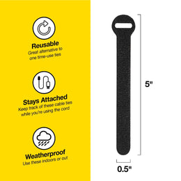 Self-Gripping Cable Ties - 5" (20-Pack) – Wrap-It Storage